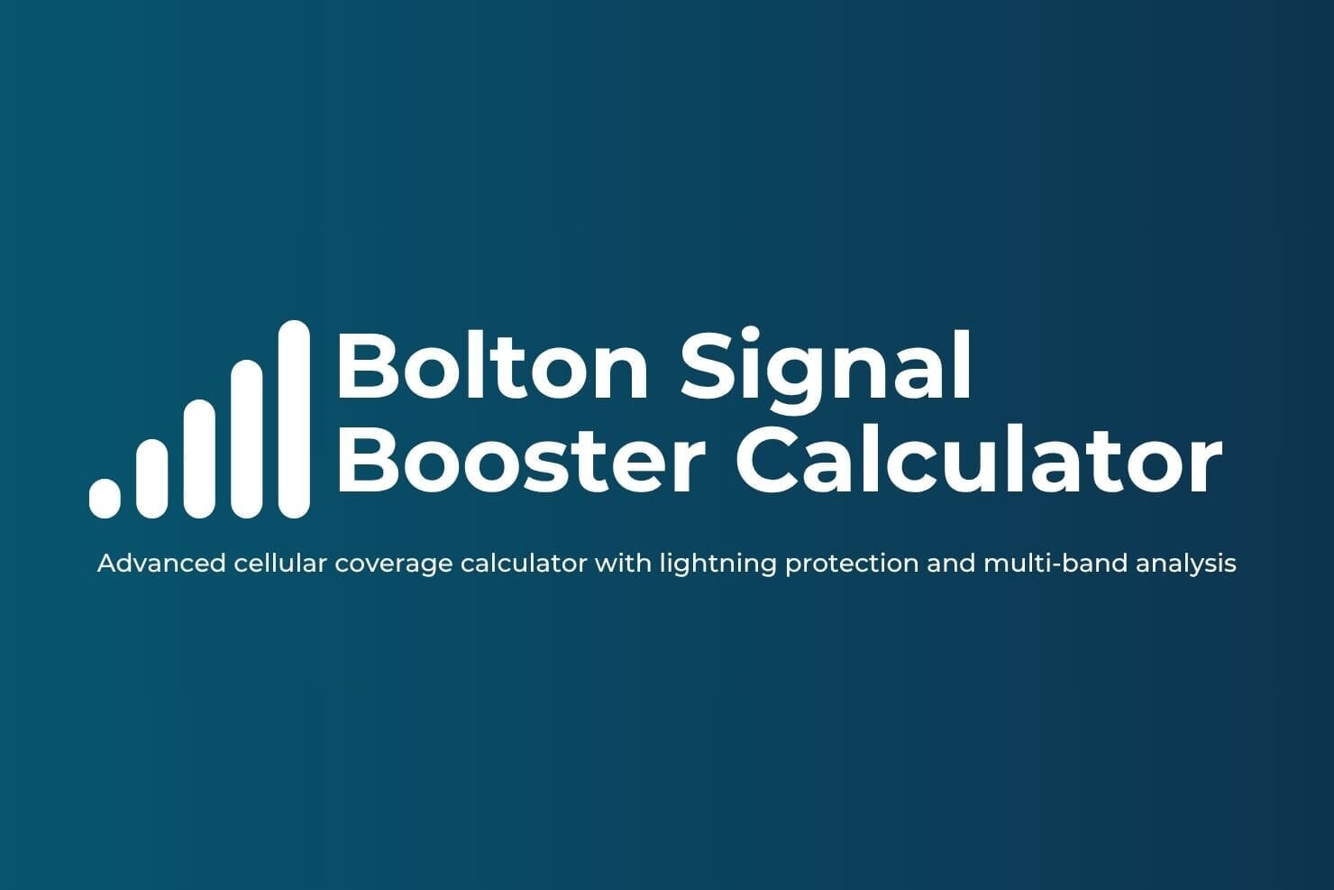Signal Booster System Calculator – Bolton Technical South Africa